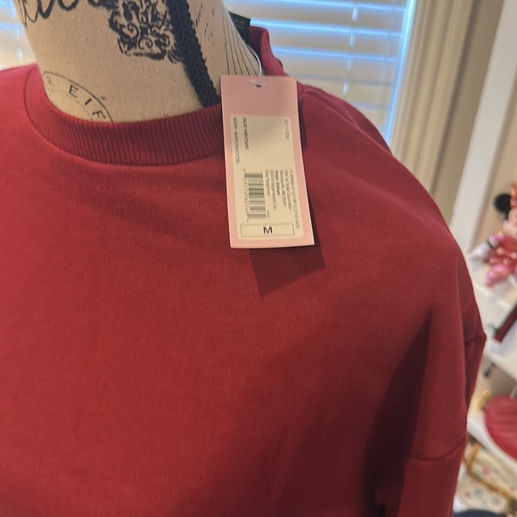 Tops | Wild Fable Cropped Sweatshirt Berry Maroon | Poshmark